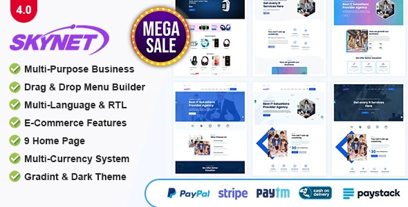 Kostenloser Download des Skynet – Multipurpose Business CMS Nulled ...